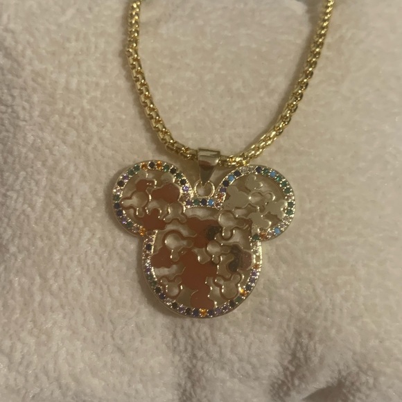 Valentina’s | Jewelry | Mickey Mouse Stainless Steel Pendant With Chain ...